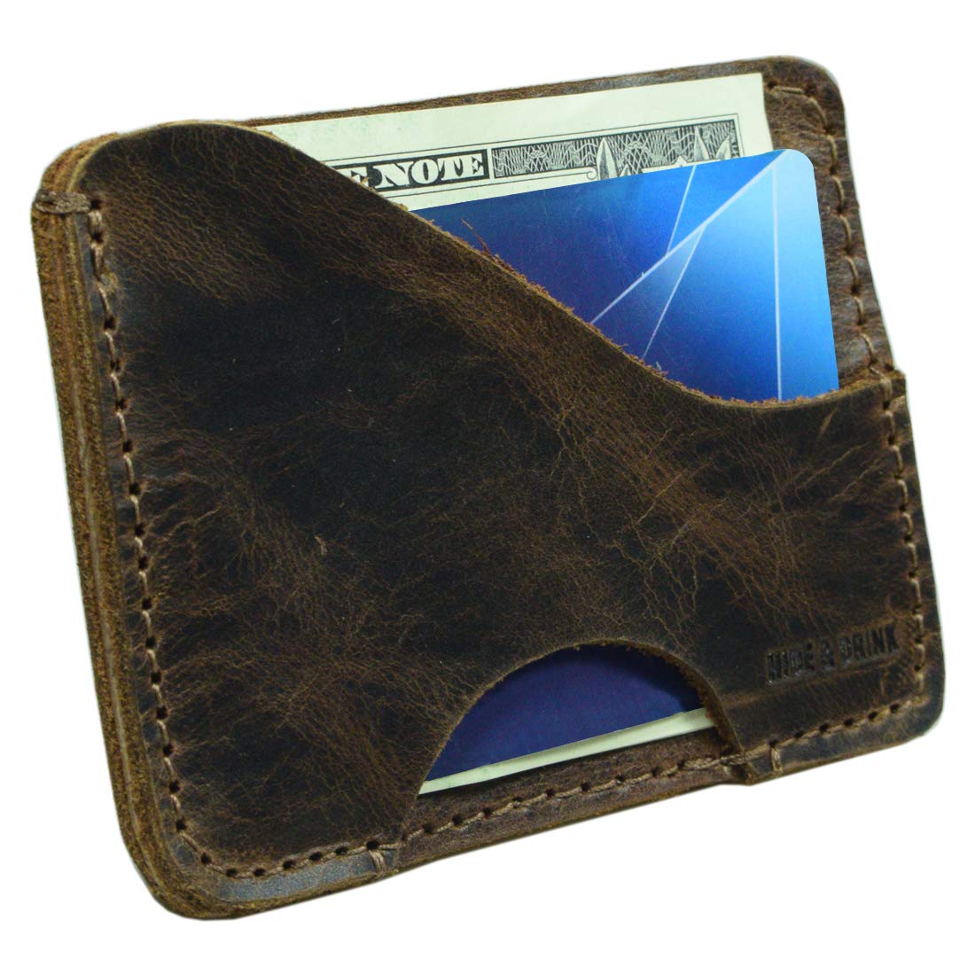 Amazon.com: Hide & Drink, Leather Double Sided Card Holder, Holds up to ...