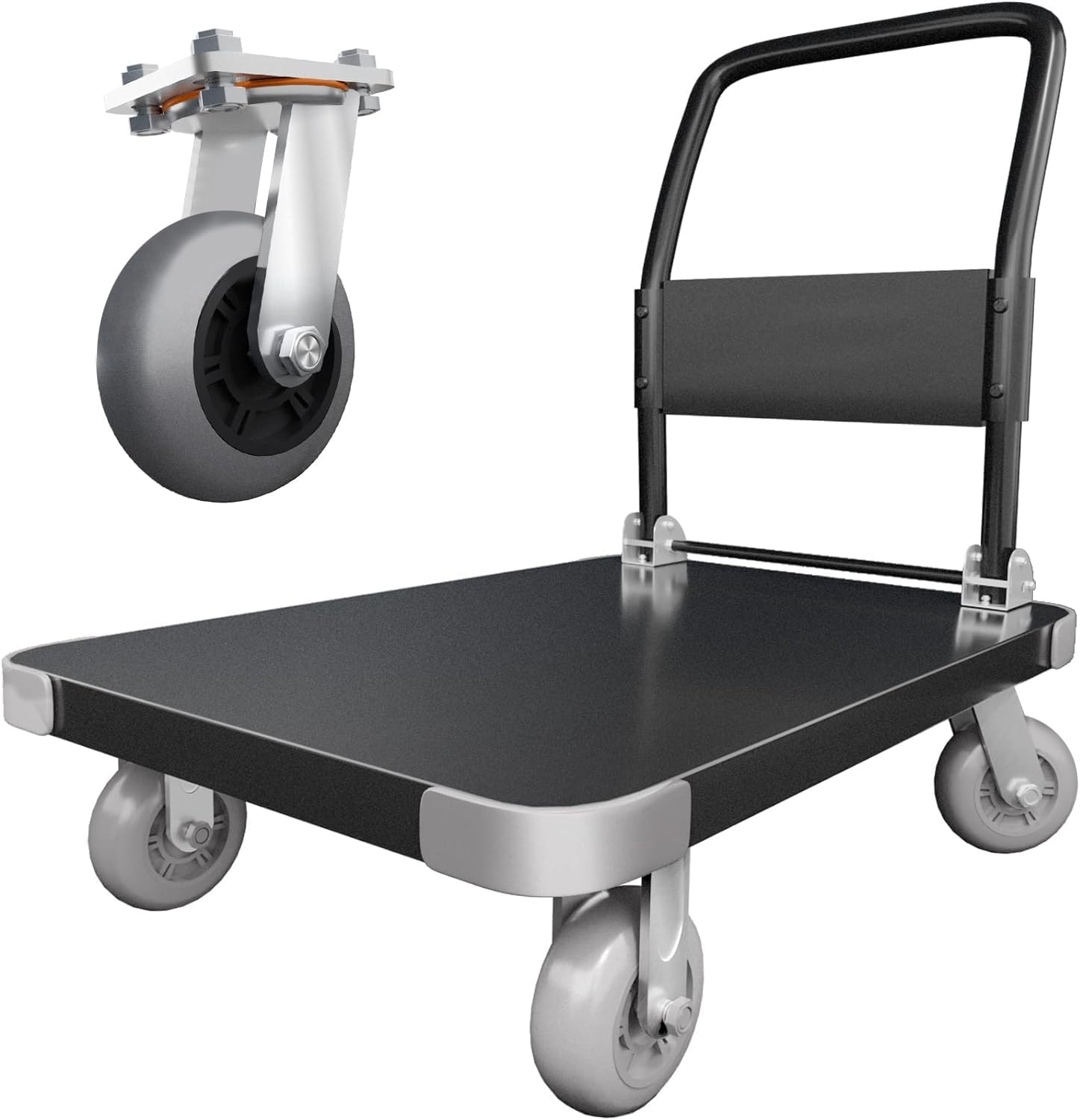 Amazon.com: Platform Truck, Foldable Push Dolly Cart with 2000LBS ...