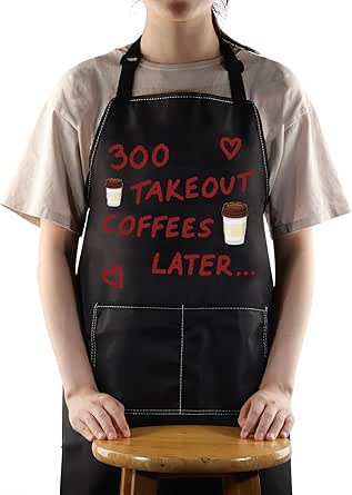 Amazon.com: JNIAP Coffee Aprons For Barista 300 Takeout Coffees Later ...