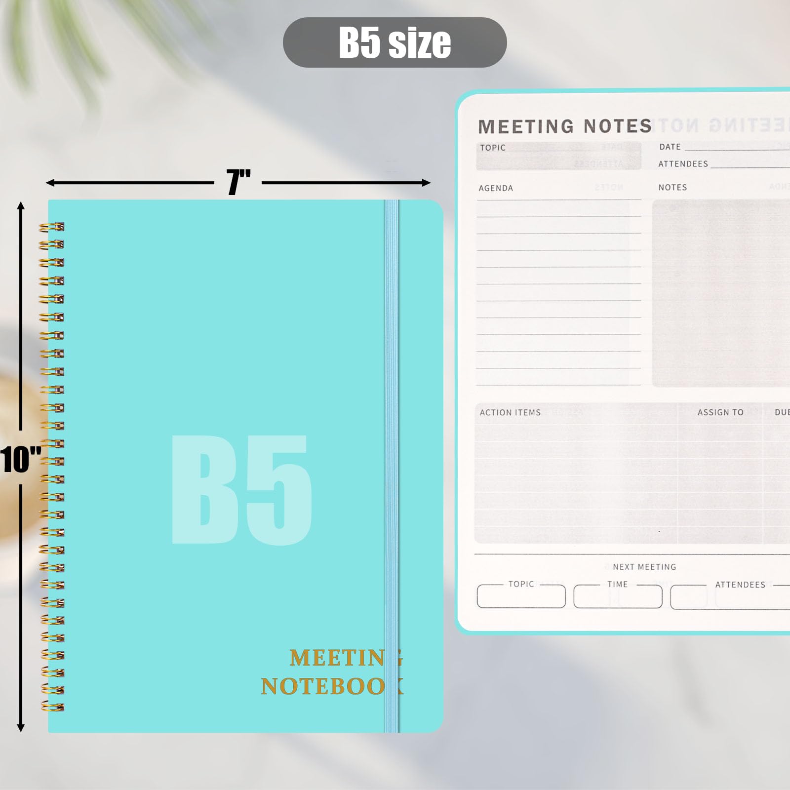 Snapklik.com : Simplified Meeting Notebook, 7x10 Inch Meeting Notebook ...