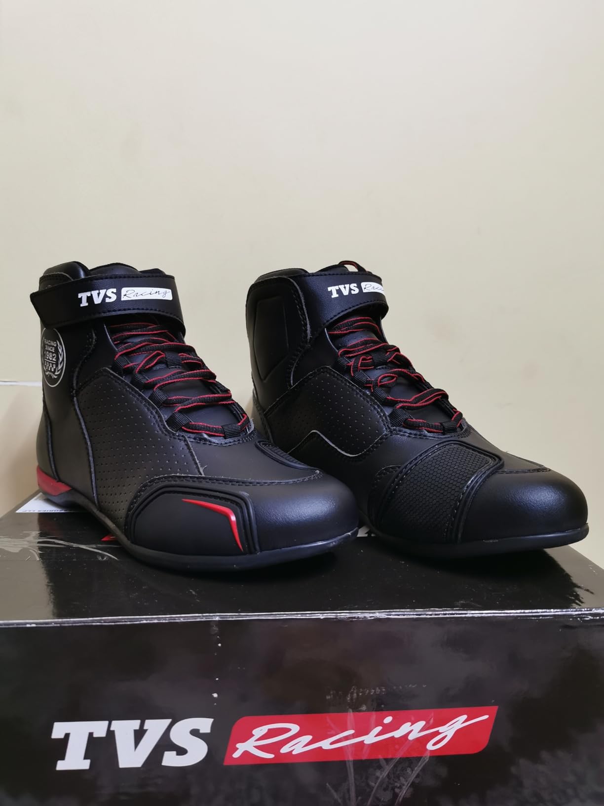 TVS Racing Ankle Length Riding Boots for Men:Waterproof Riding Shoes ...