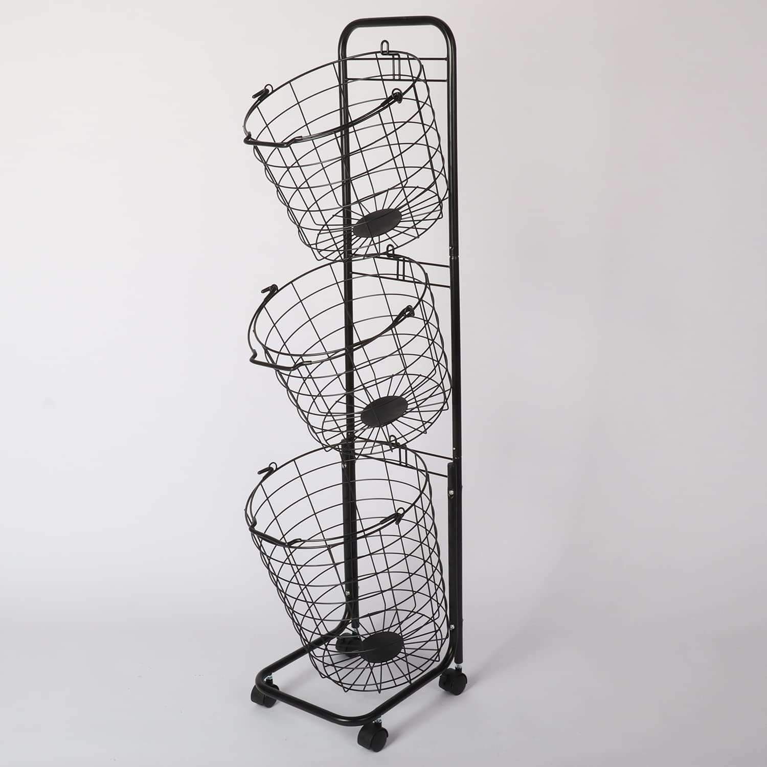 Amazon.com: mDesign Vertical Stacked Laundry Hamper Basket with Wheels ...