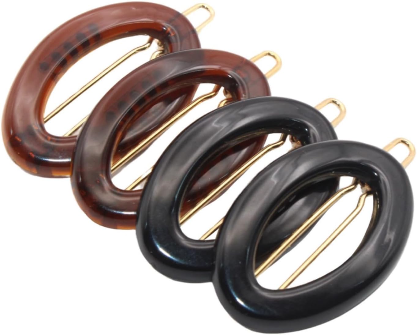 Amazon.com : Mxxipp 4Pcs French Barrettes Slides Clips for Women Fine ...