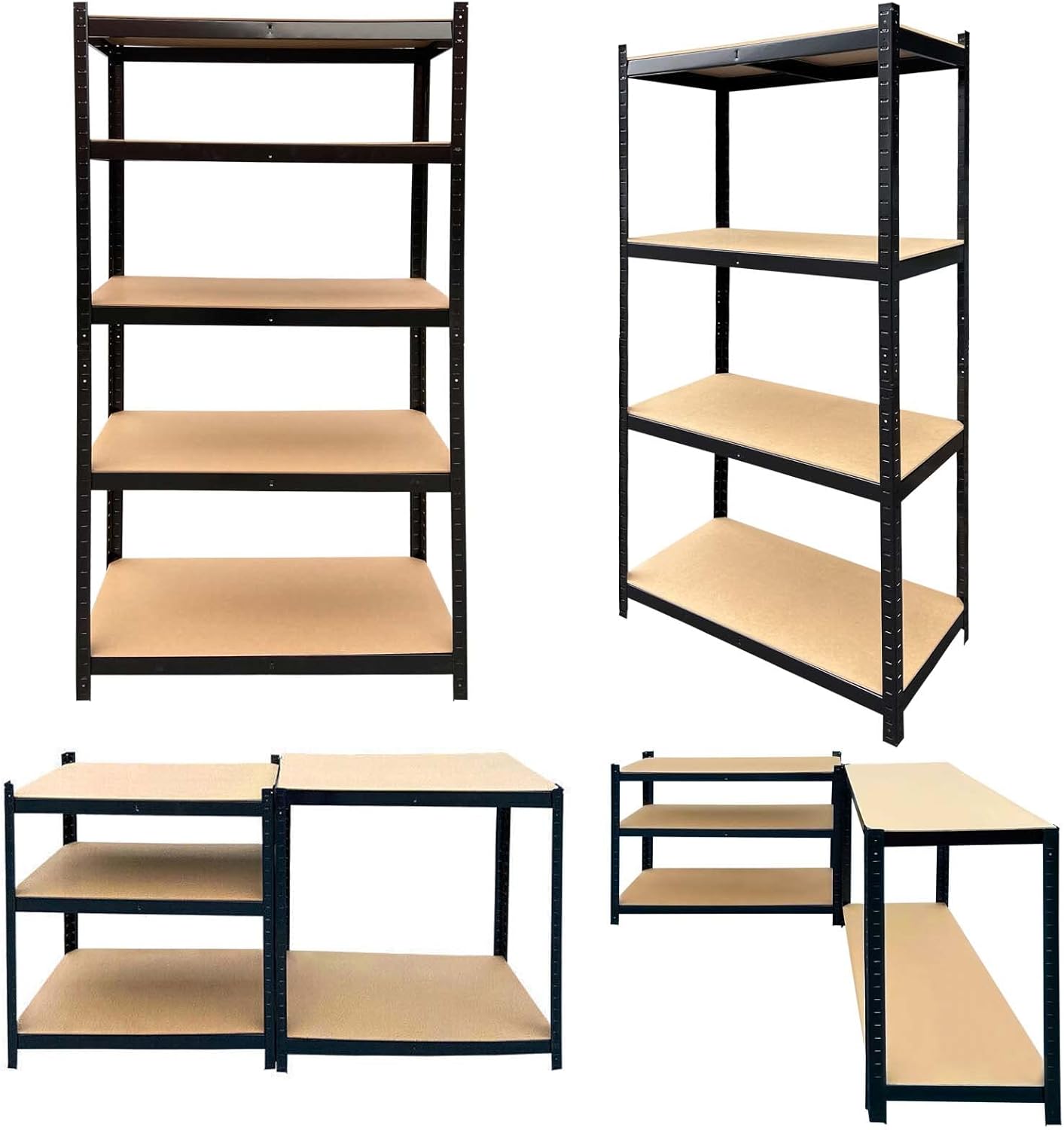 Amazon.com: Heavy Duty Garage Storage, 4-Tier Adjustable Metal Shelving ...