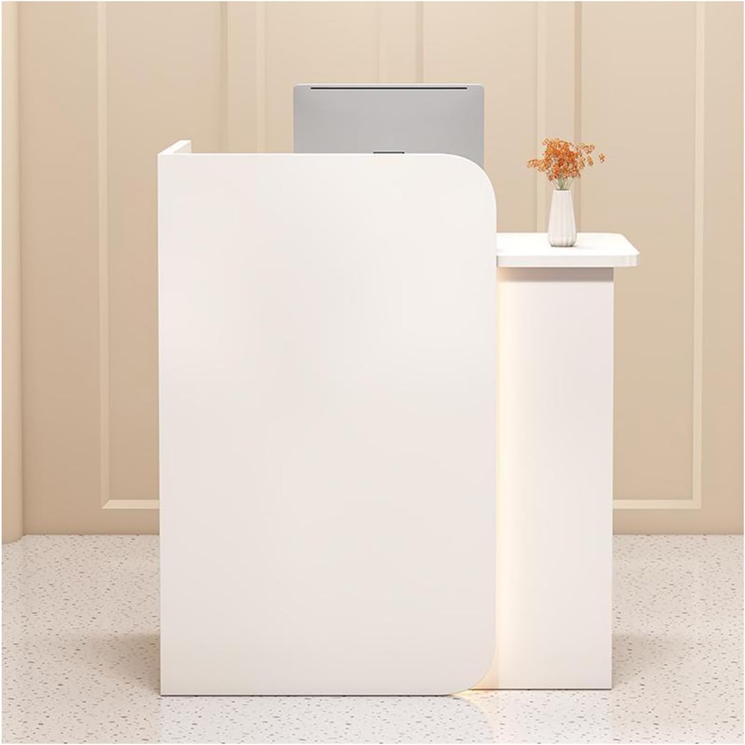 Comptoir Réception, Comptoir de Réception avec Tiroir-Clavier, Meuble ...