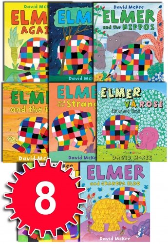 Elmer the Patchwork Elephant Collection - David Mckee - 8 Book Set ...