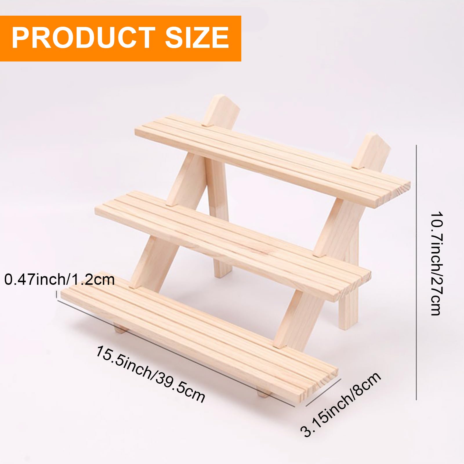 Wood Tiered Display Stand Wooden 2 Tier Flower Display Stand