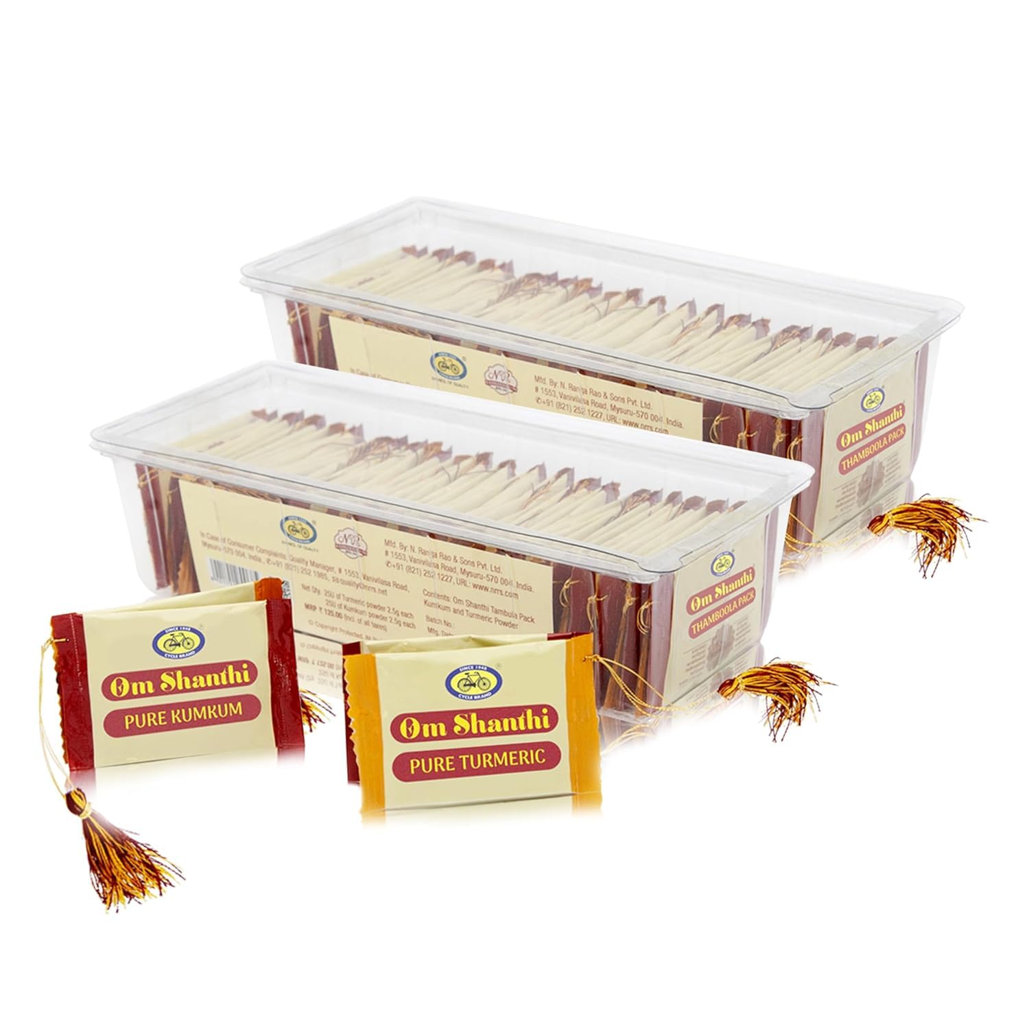 Amazon.com : Haldi Kumkum Pasupu Kumkuma Return Gift Packets Set of 25 ...