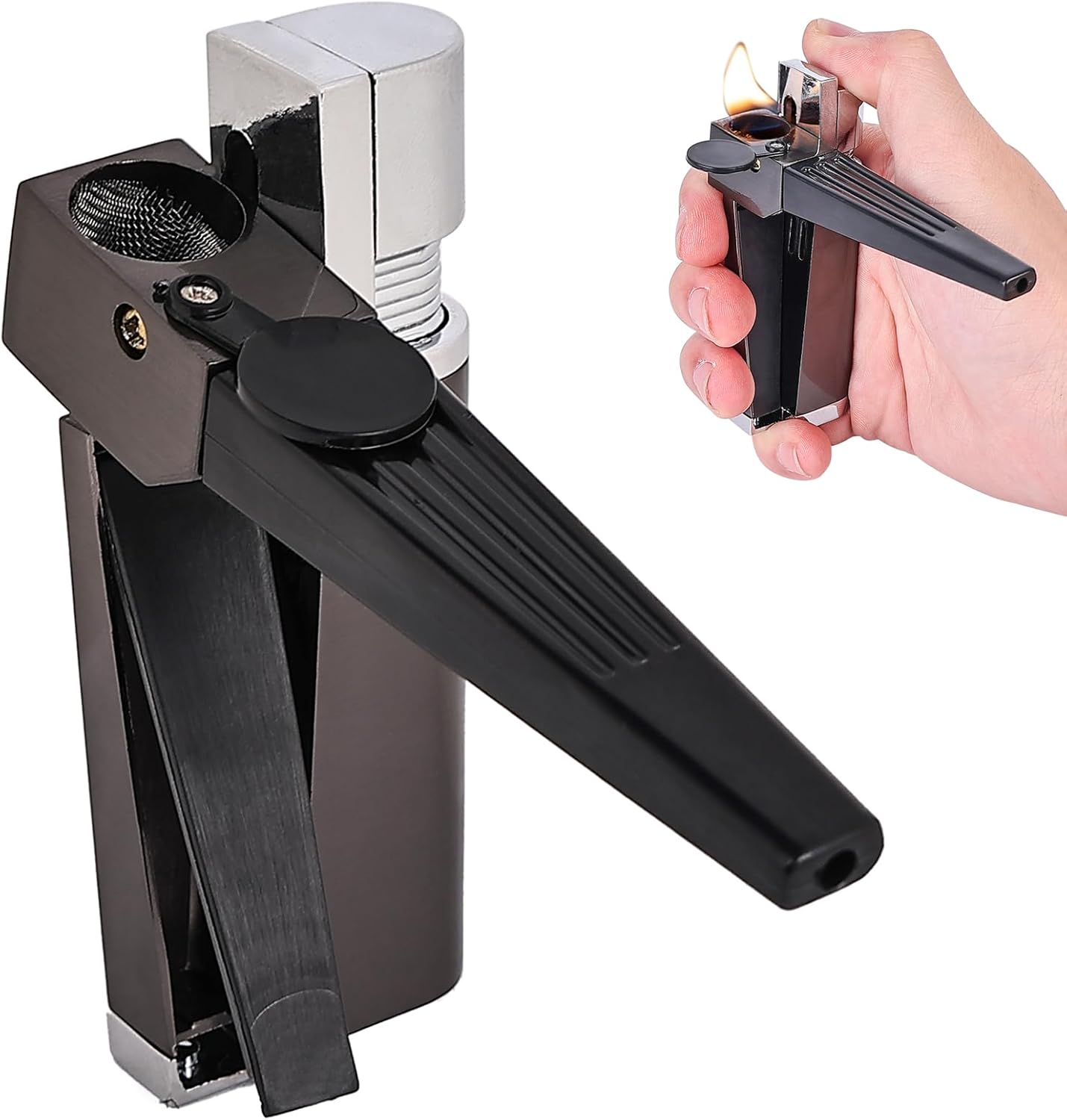 Accendino gonfiabile, accendino e combinazione di pipe, accendino ...