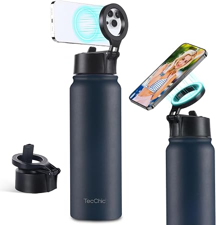 Amazon.com : Insulated Water Bottle with Magnetic Phone Holder ...