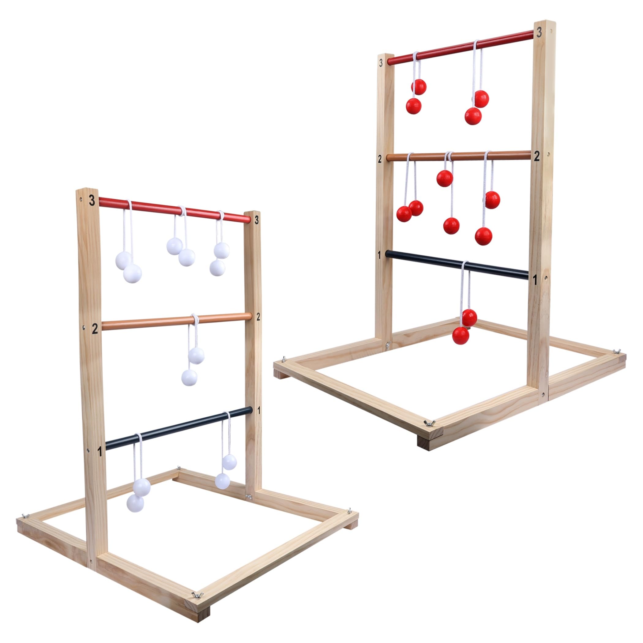 Snapklik.com : GOTHINK Wooden Ladder Toss Game - 2 Finished Wood Ladder ...