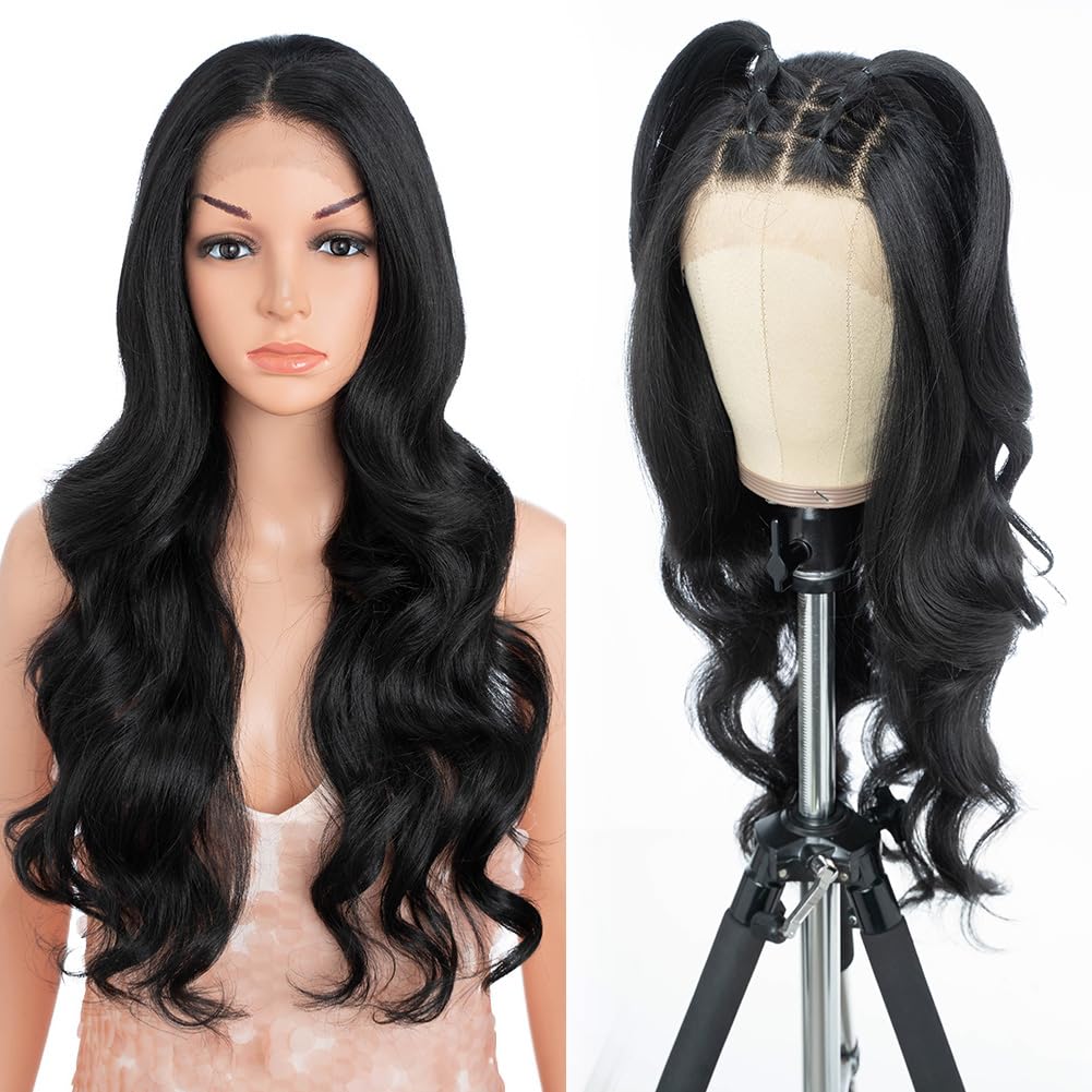 Style Icon 13x4 Lace Front Wig 26 inches Long Black Curly Wavy ...