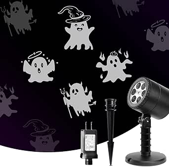 Amazon.com: LightsUp Halloween Projection Lights Outdoor, Rotating ...