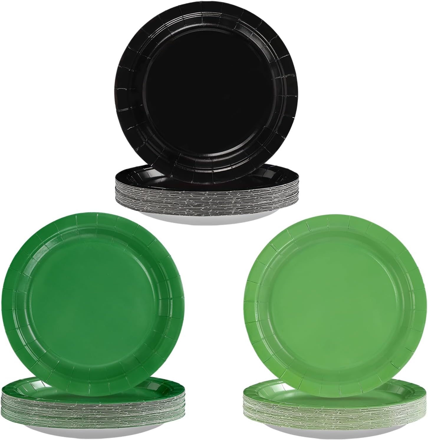 Amazon.com: Grencian 60Pcs Green and Black Party Paper Plates 9 ...