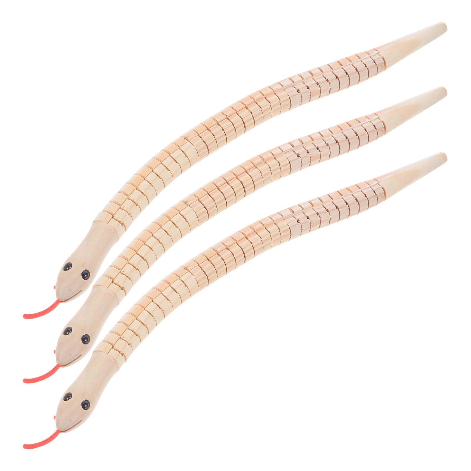 Snapklik.com : Wooden Snake Toy 12.6In Flexible Jointed Unfinished DIY ...