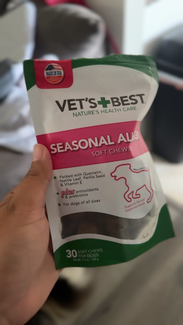 Watch Seasonal Allergies for Doggys . I tried in my border collie and ...