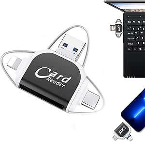 Neyared Multi Port 4 In 1 Universal SD TF Card Reader, for Micro SD ...