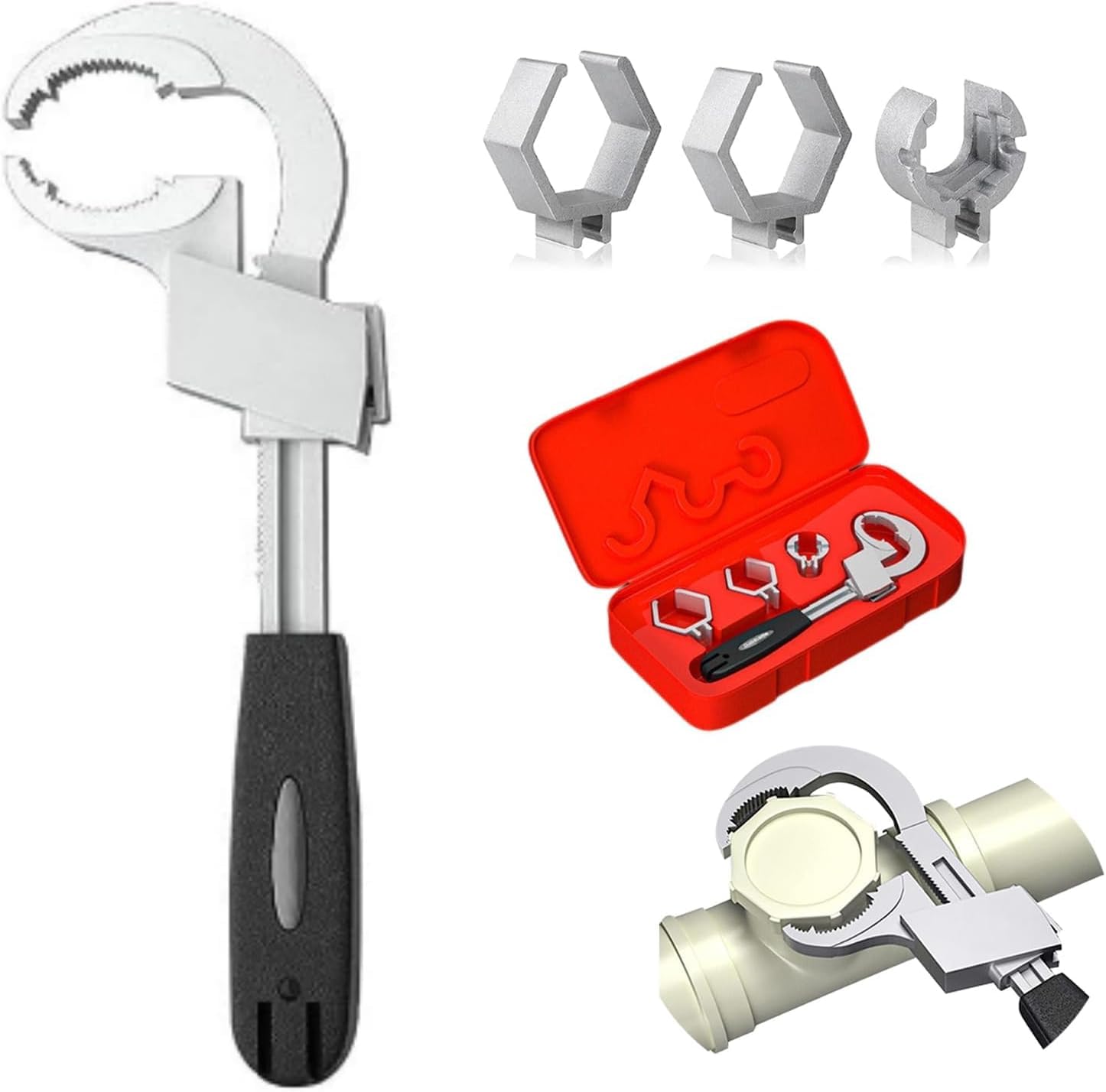 Amazon.co.jp: HYCDIYTS Multi-functional Utility Wrench, Pipe Wrench ...