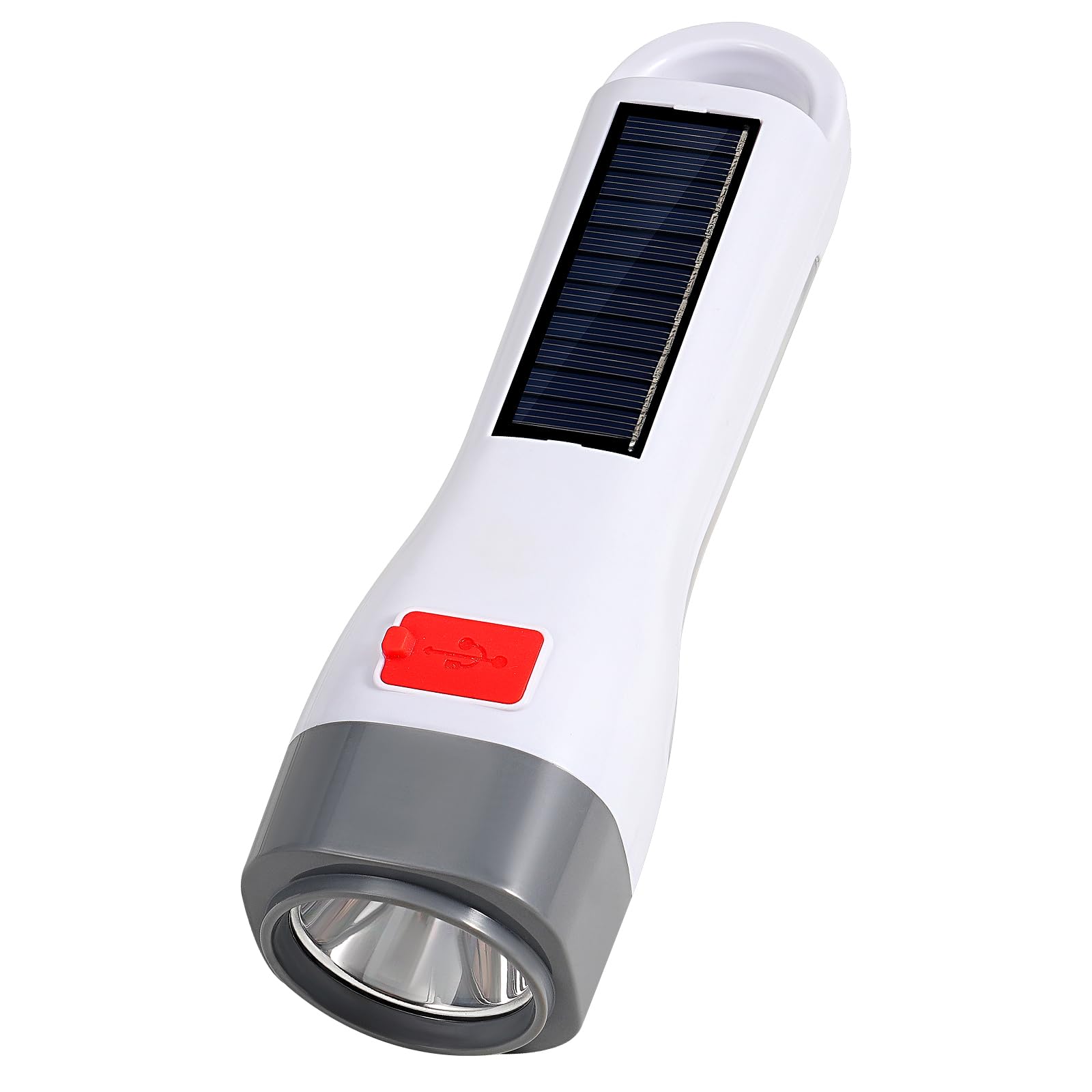 TANSOREN Solar LED Flashlight for Power Outages, Rechargeable Camping ...