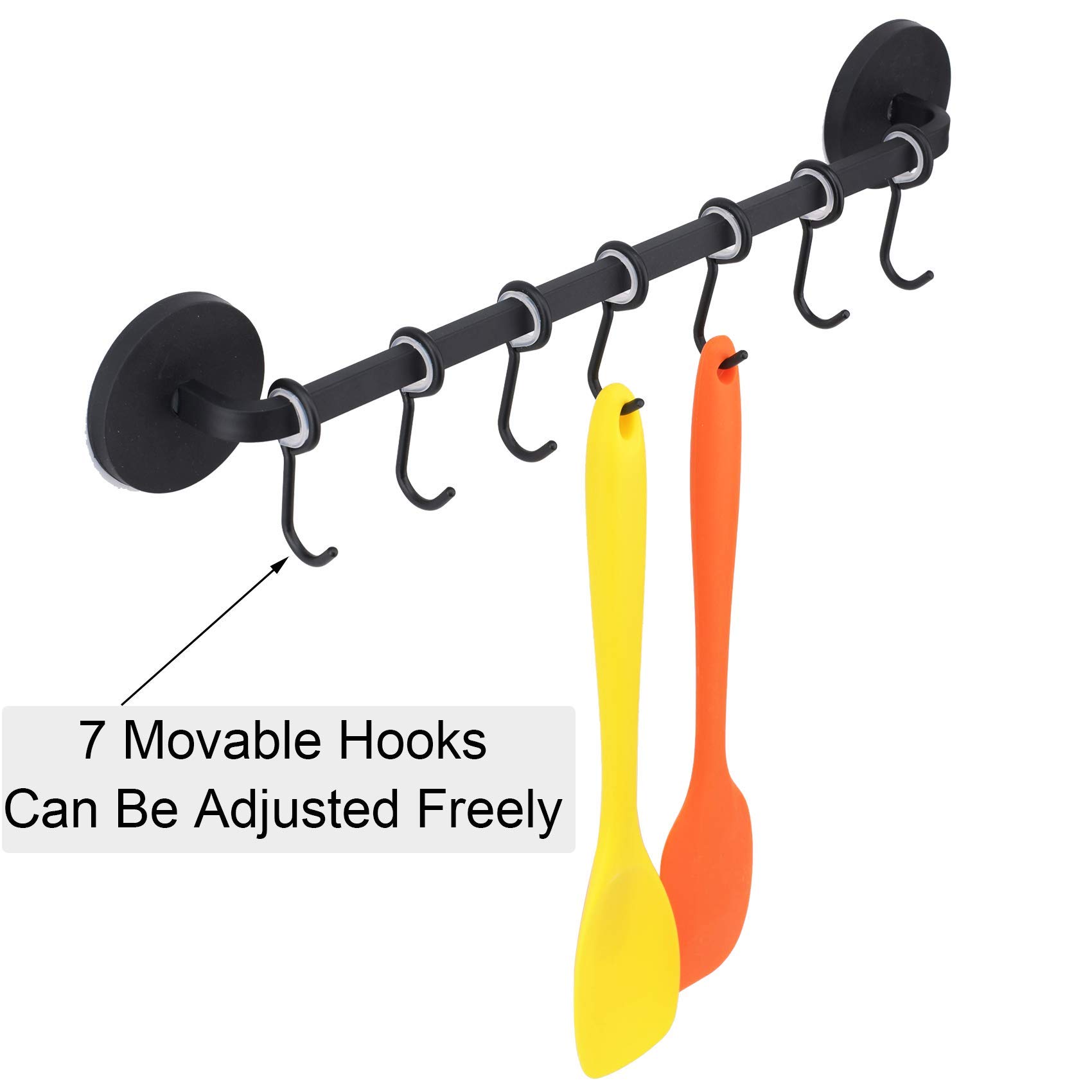 Snapklik.com : LEVOSHUA 7 Hooks Magnetic Utensil Holder Untensil Rack ...
