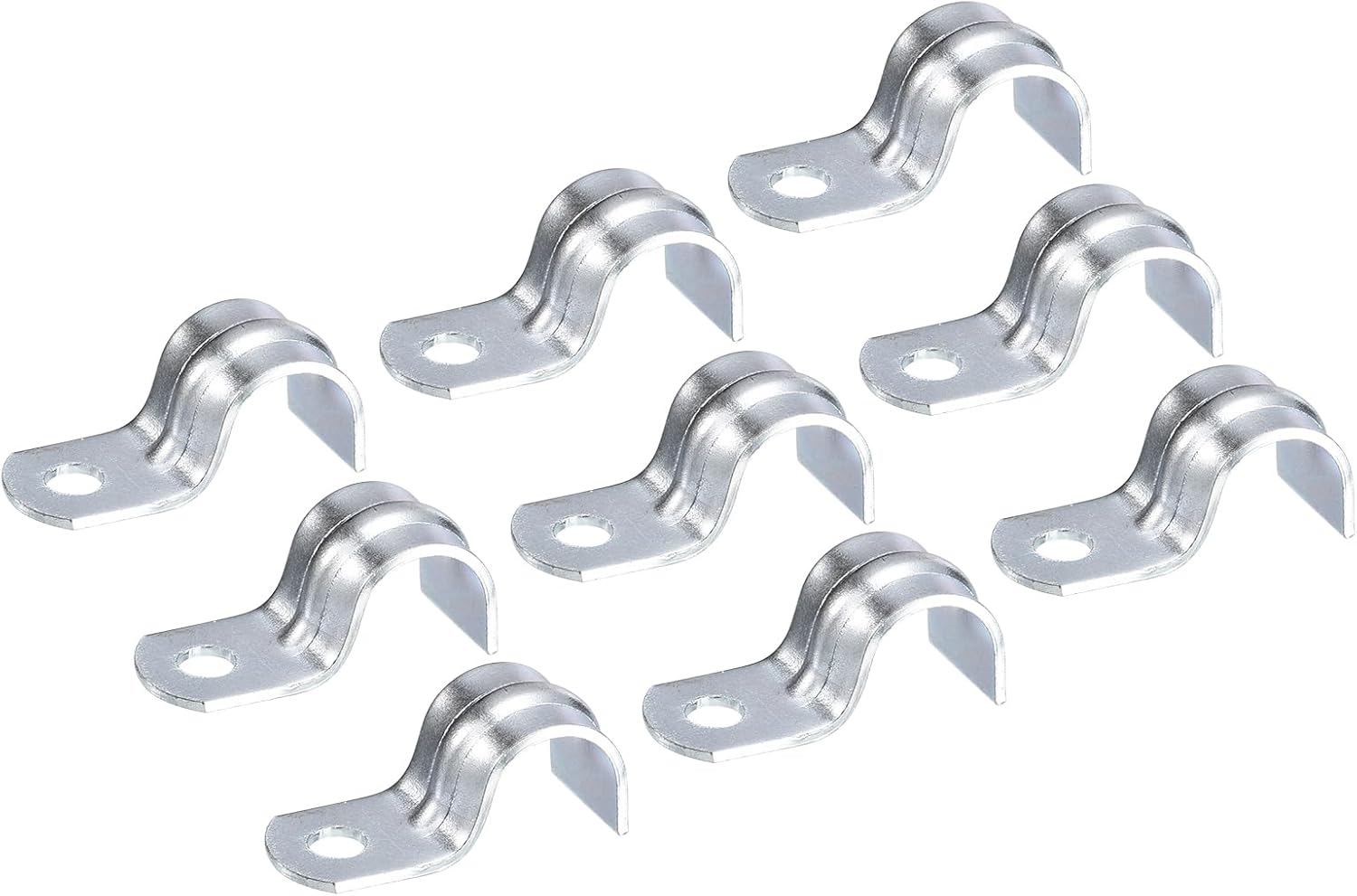 uxcell 18Pcs 12mm Pipe Straps, One Hole Straps Zinc Plated Steel Pipe ...