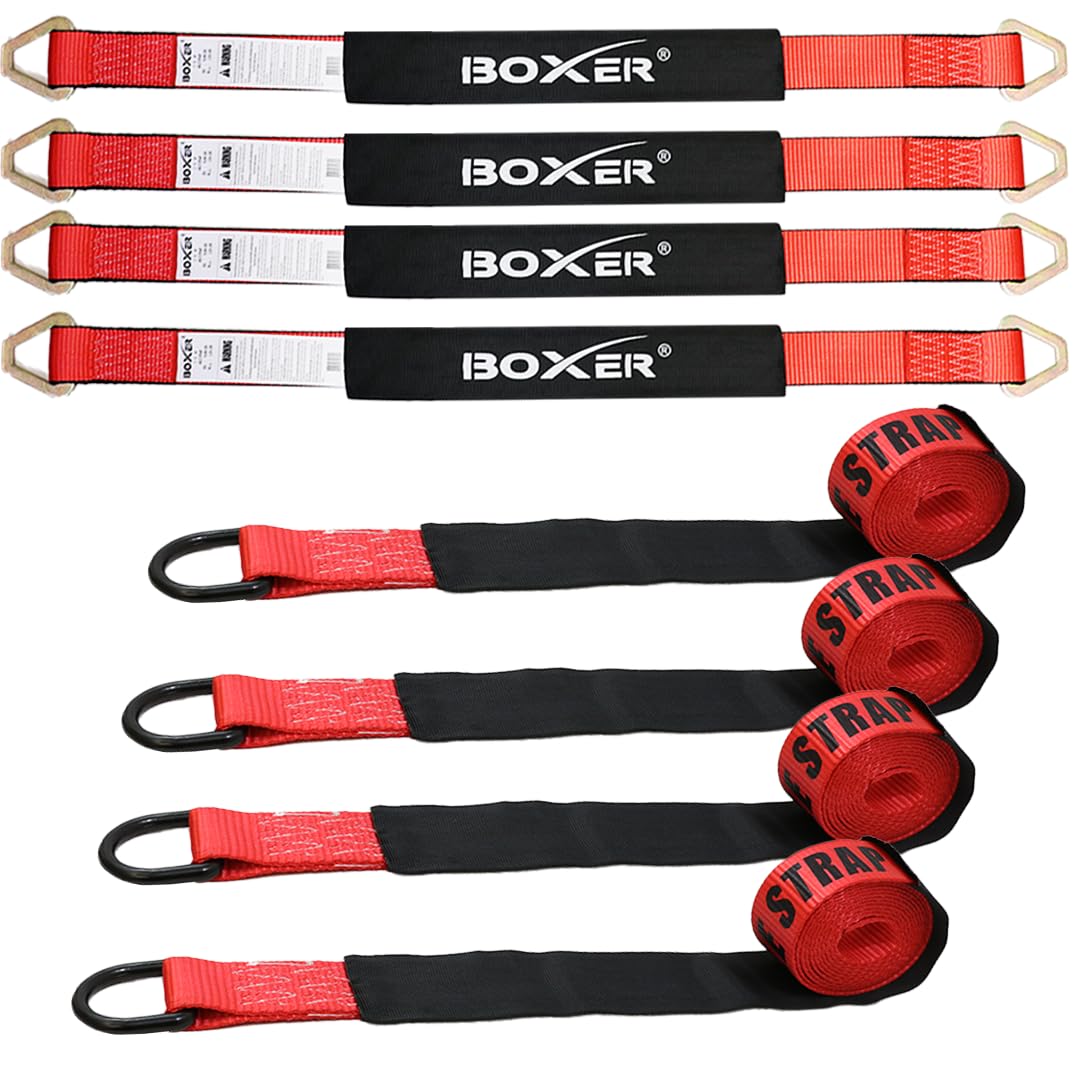 Snapklik.com : Boxer Pro 2 In X 10 FT Red Lasso Tow Strap