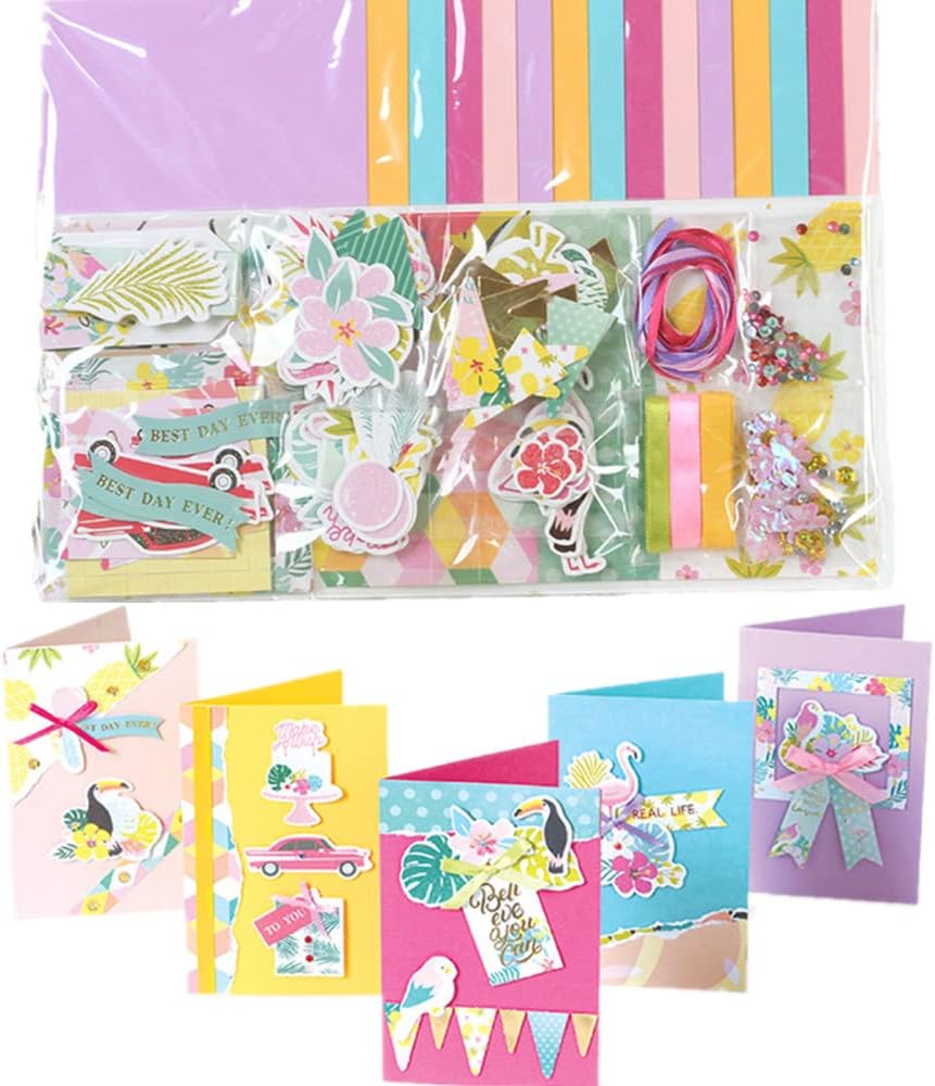 Gigicloud Paper Card Making Kits Colorful Handmade Greeting Card Kits ...