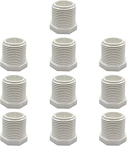 Fitvell 1/2 Inch NPT Male Thread Plug PVC Drain Cap Coupling Adapter ...