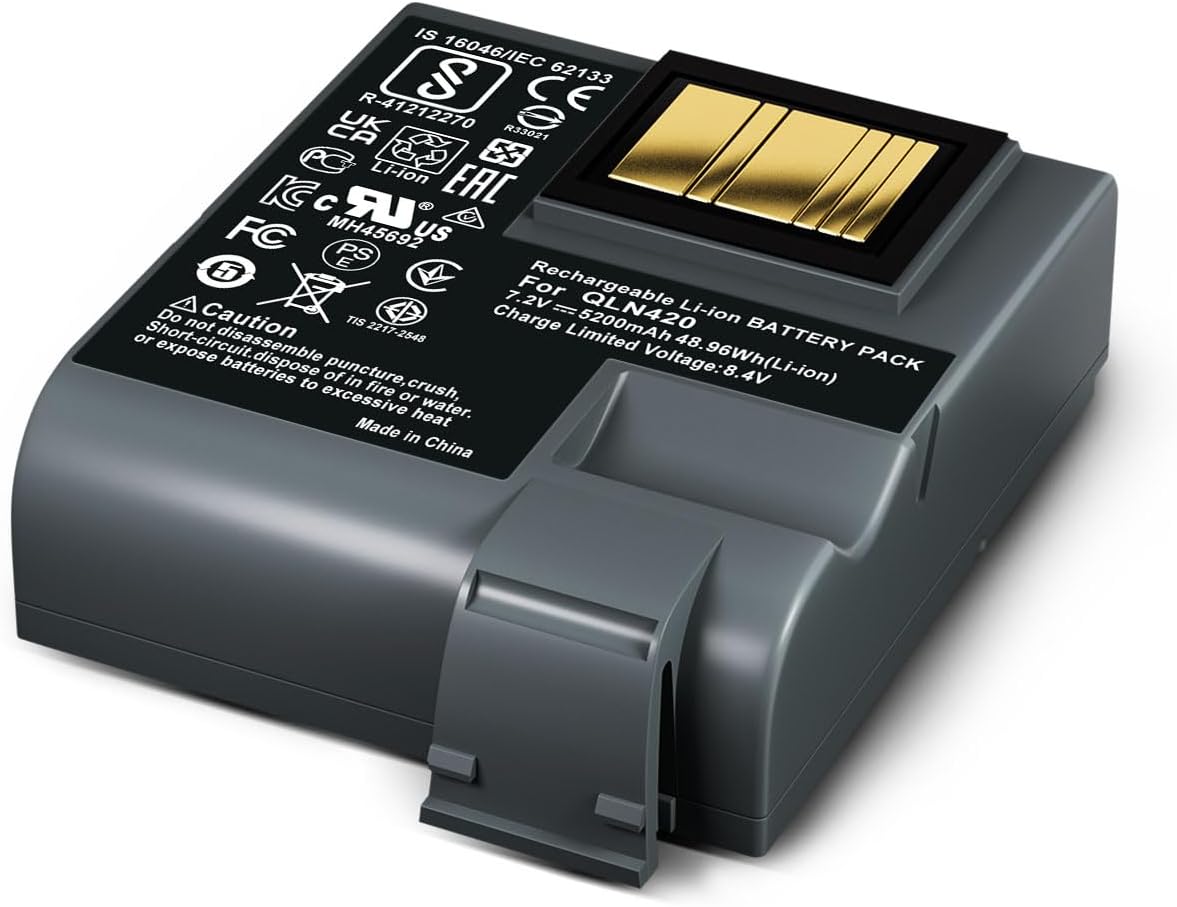 Amazon.com: Replacement Battery for Zebra QLn420 ZQ630 Thermal Barcode ...