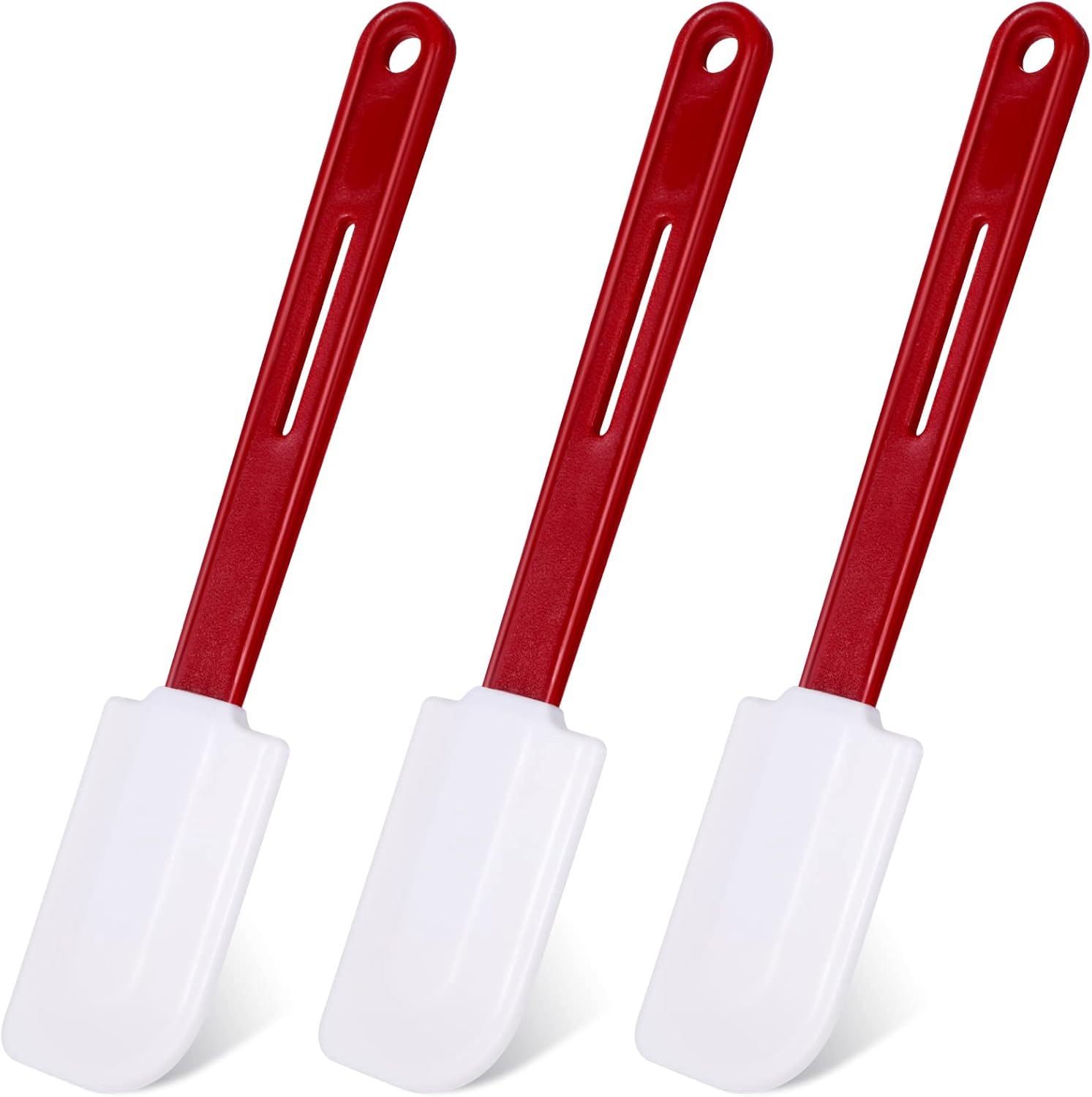 Lanties Set of 3 High Temp Silicone Spatulas Heat Resistant Rubber ...