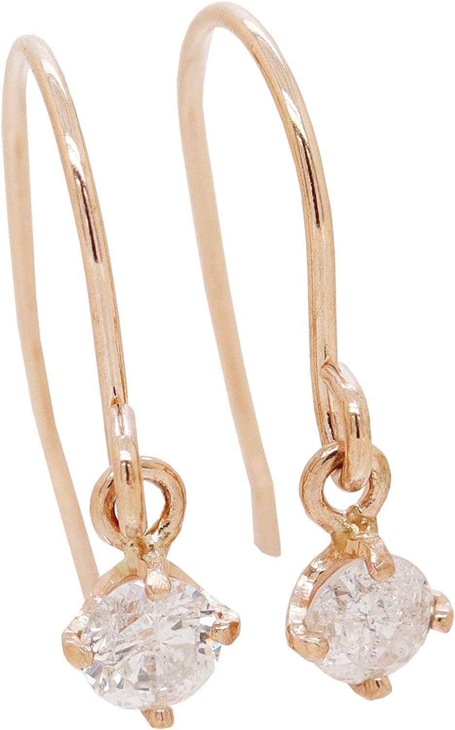 Amazon | 【KASHIMA】K18 0.1ct ダイヤモンド 一粒石 アメリカン フック ピアス (イエローゴールド) | ピアス 通販