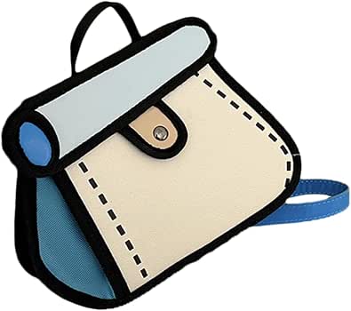 Craoopii Funny 2D Cartoon Crossbody Bag Creative Cute Handbag 3D Style ...