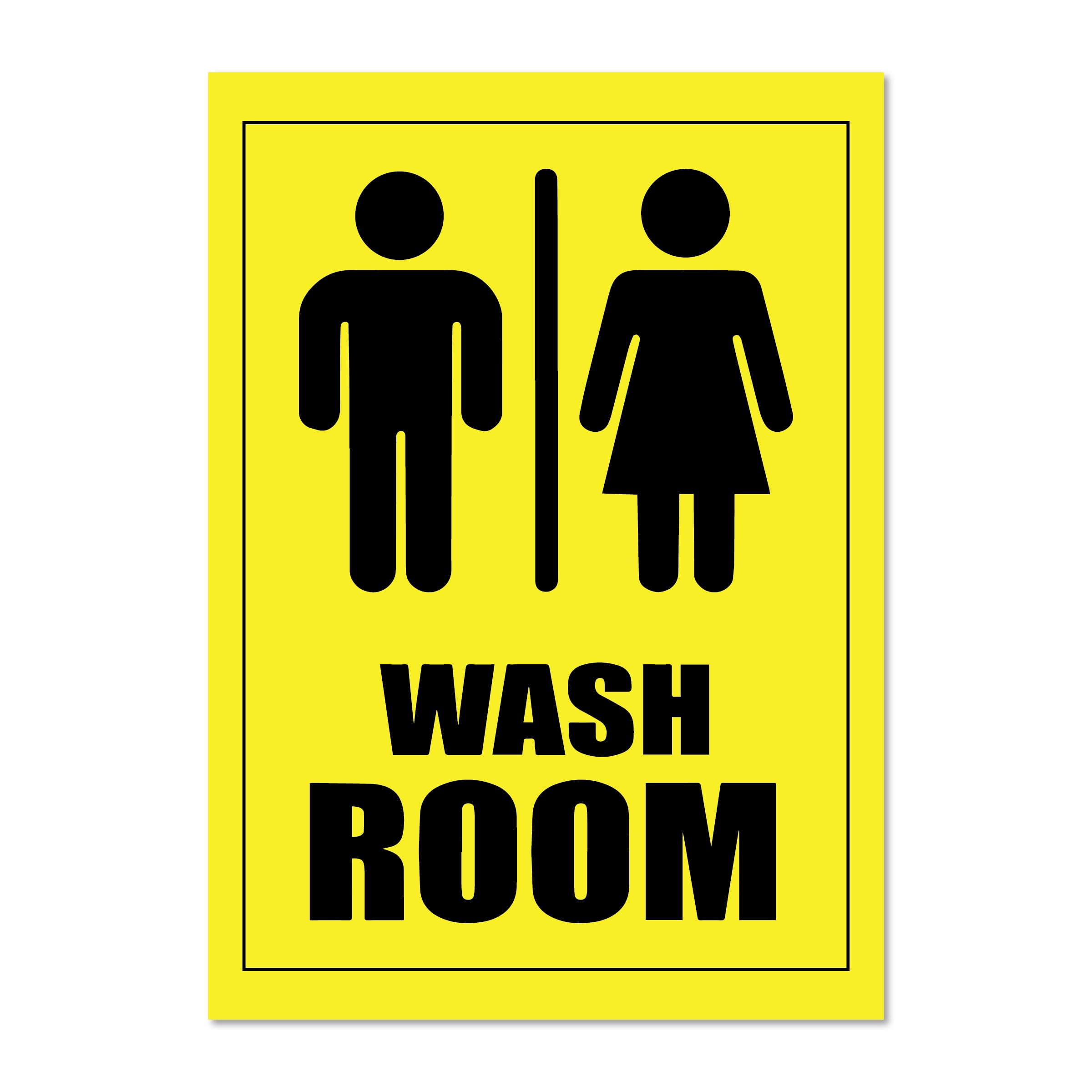 SIGN EVER Wash Room Sign Boards For Home Restaurant Hotel Cafe Hospital ...