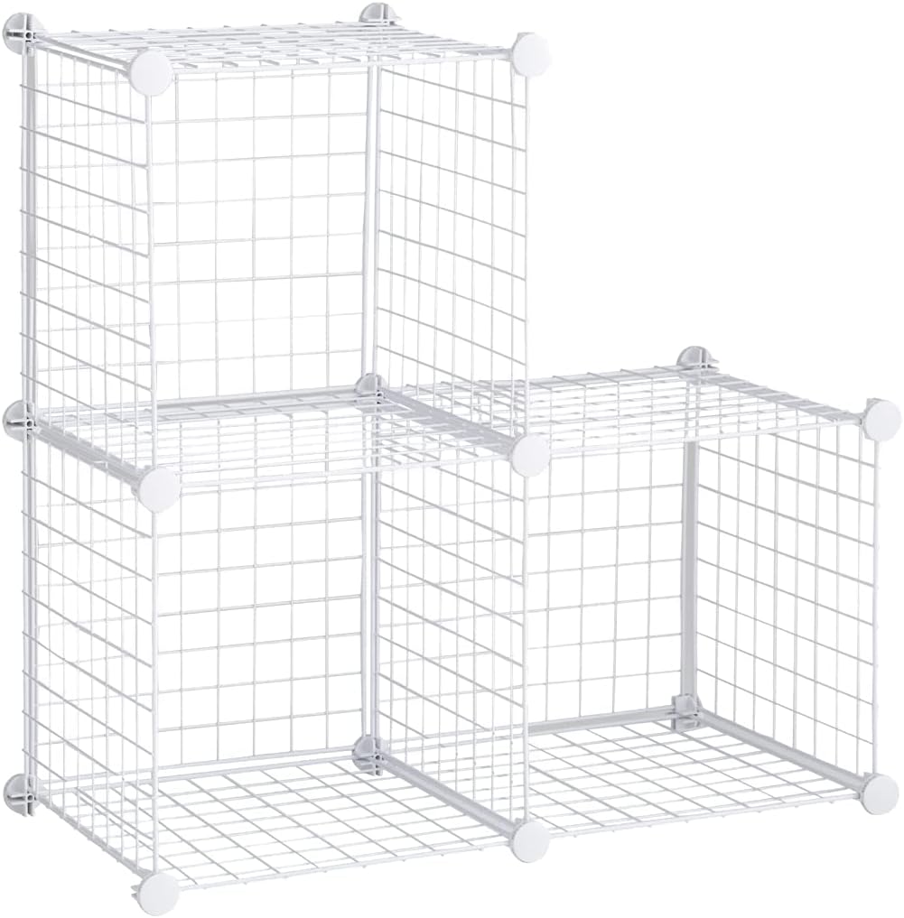 Amazon.com: Whitmor Storage Cubes - Stackable Interlocking Wire Shelves ...