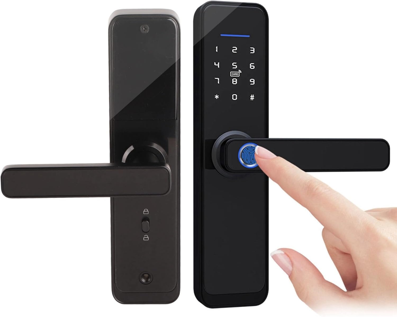Security Smart Lock Touch, Fingerprint Scanner, Keyless Entry Door Lock ...