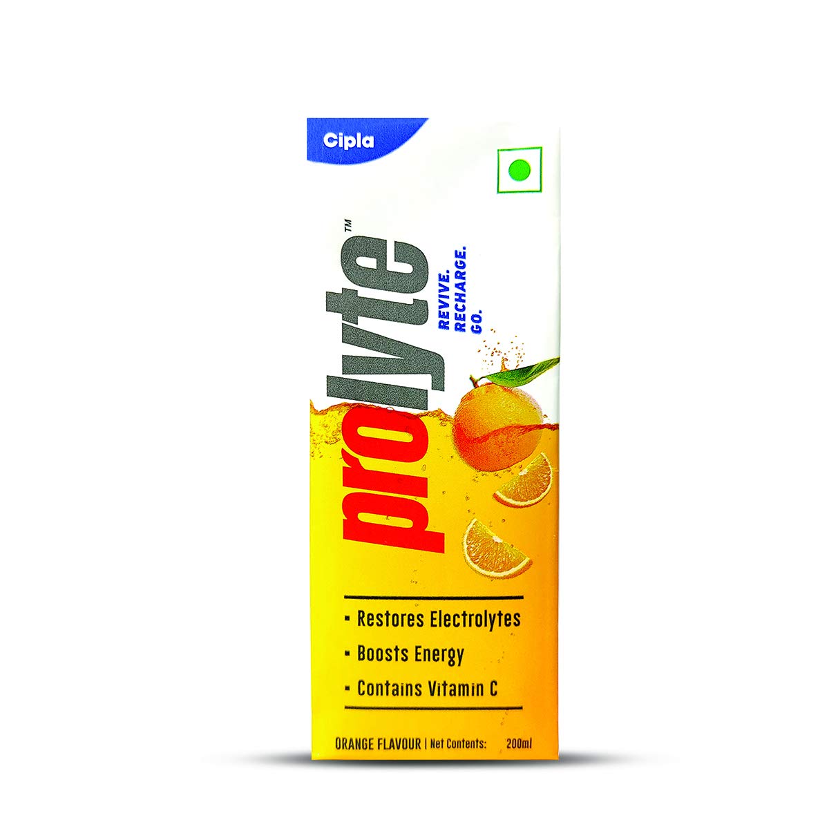 Cipla Prolyte Energy Drink with Electrolytes, Vitamin C, Glucose ...