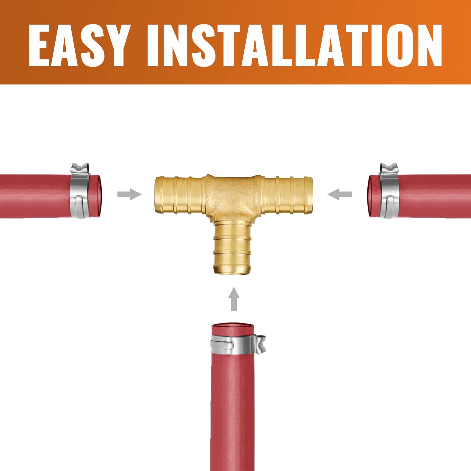 Snapklik.com : SUNGATOR 50-Pack 1/2" Pex Tee Fittings