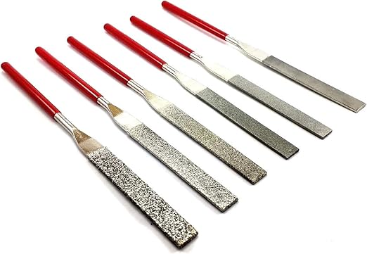 Amazon.com: Diamond Coated File Set Grit 40 80 150 240 400 600 Flat ...