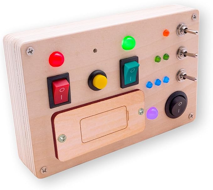 Amazon.com: LED Light Switch Busy Board Montessori Toy Button Busy ...