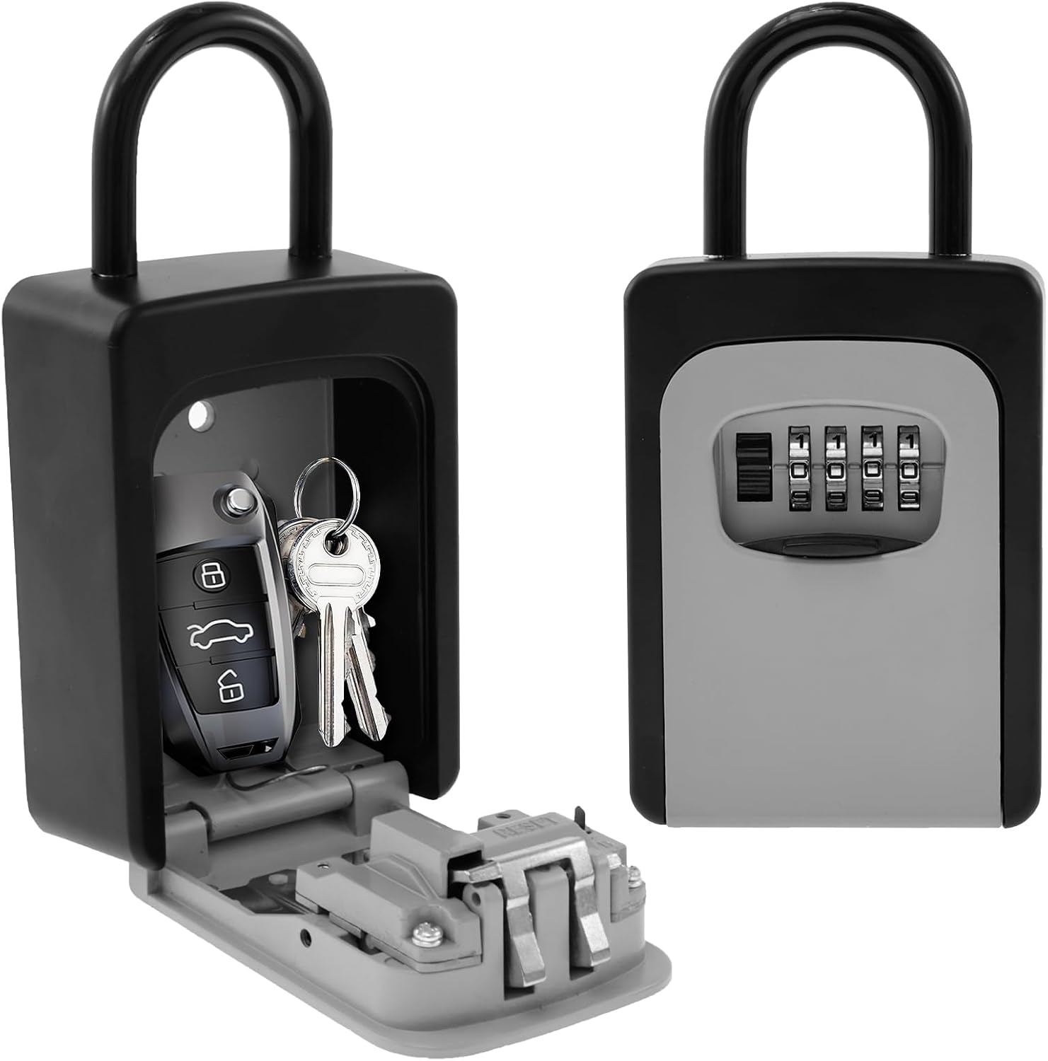 Amazon.com: 2Pcs Key Lock Box, Portable Combination Lockbox for Keys ...