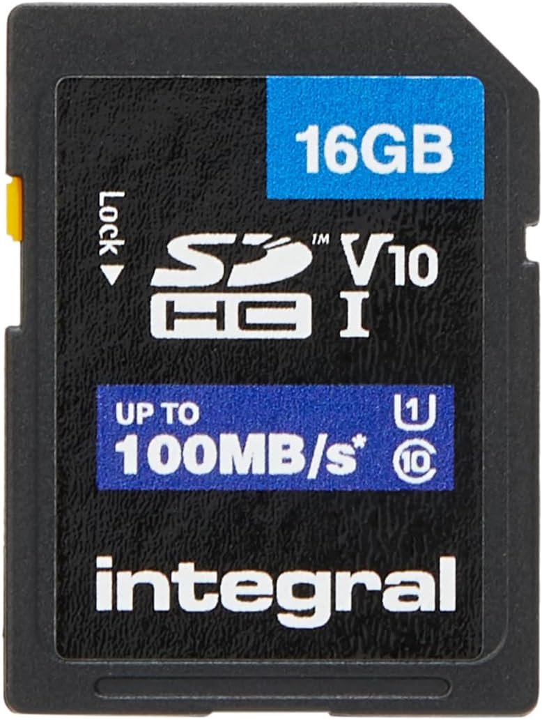 Integral 16GB SD card High Speed memory SDHC Up to 100MB/s V10 UHS U1 ...