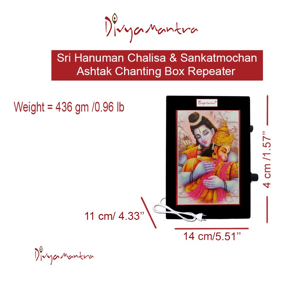 Buy Divya Mantra Metal Sri Hanuman Chalisa & Sankatmochan Ashtak Hindu ...