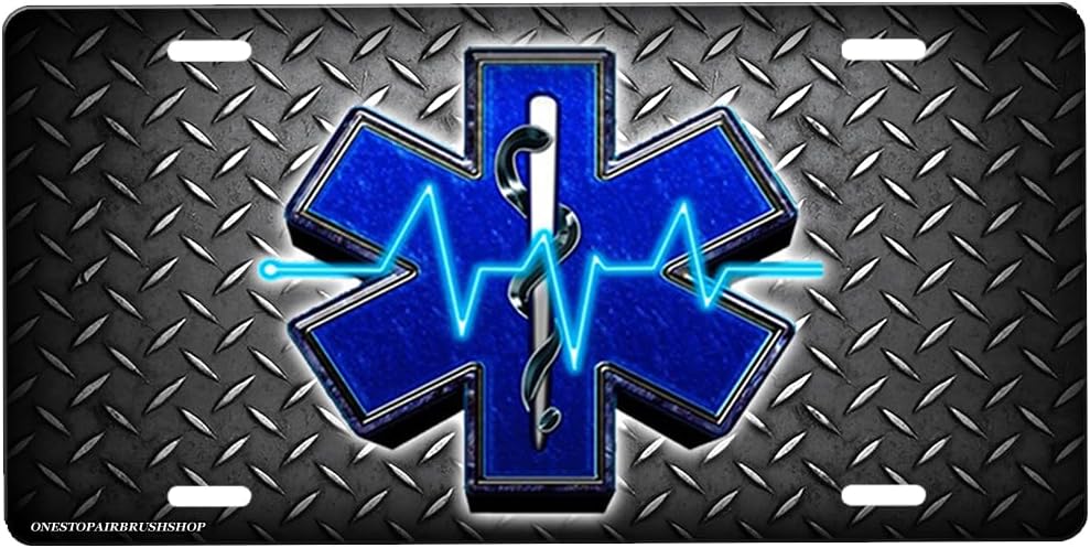 Amazon.com: onestopairbrushshop EMS License Plate : Automotive