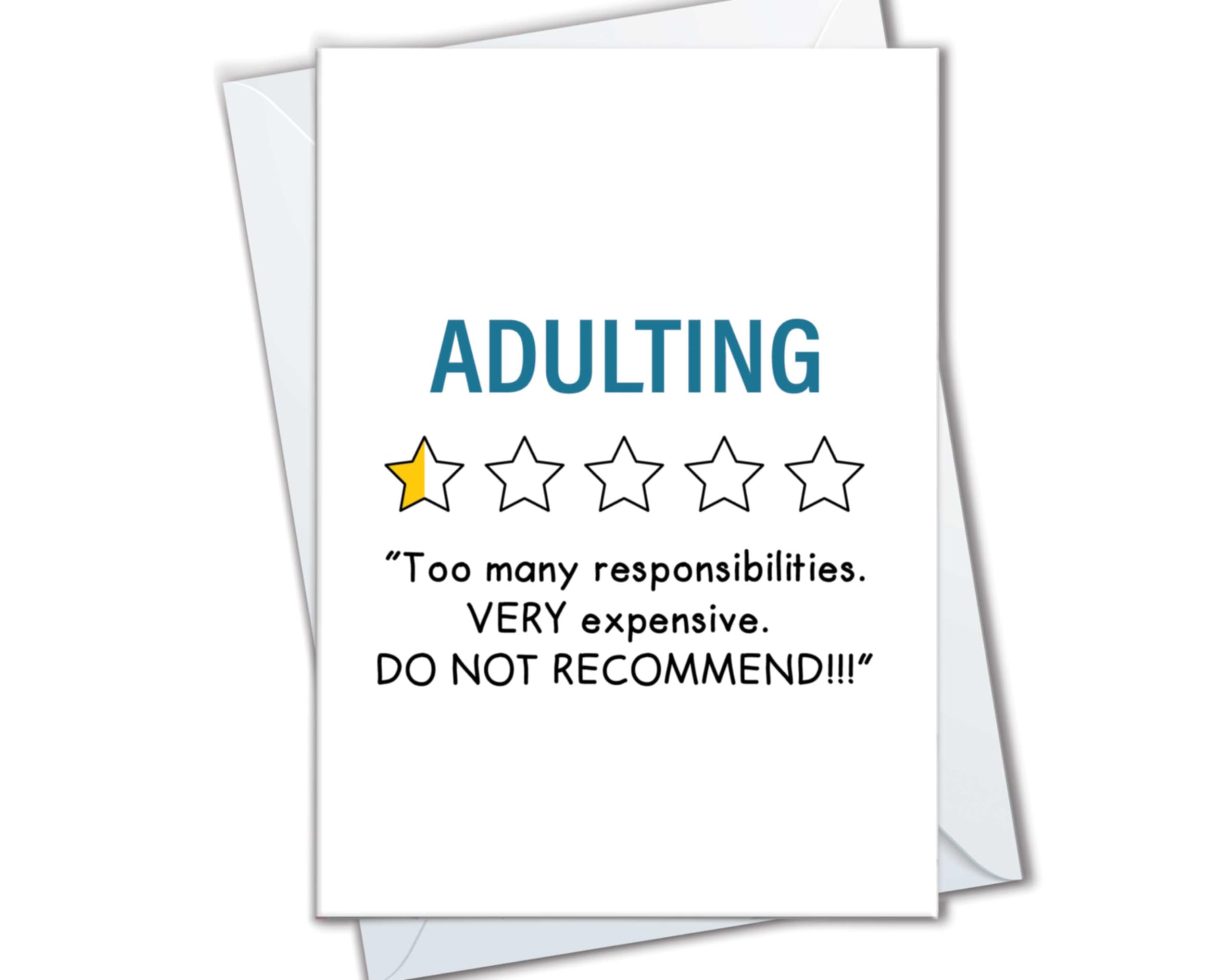 Amazon.com : The Cardtel Funny Birthday Card for Men Women, 0.5 Star ...