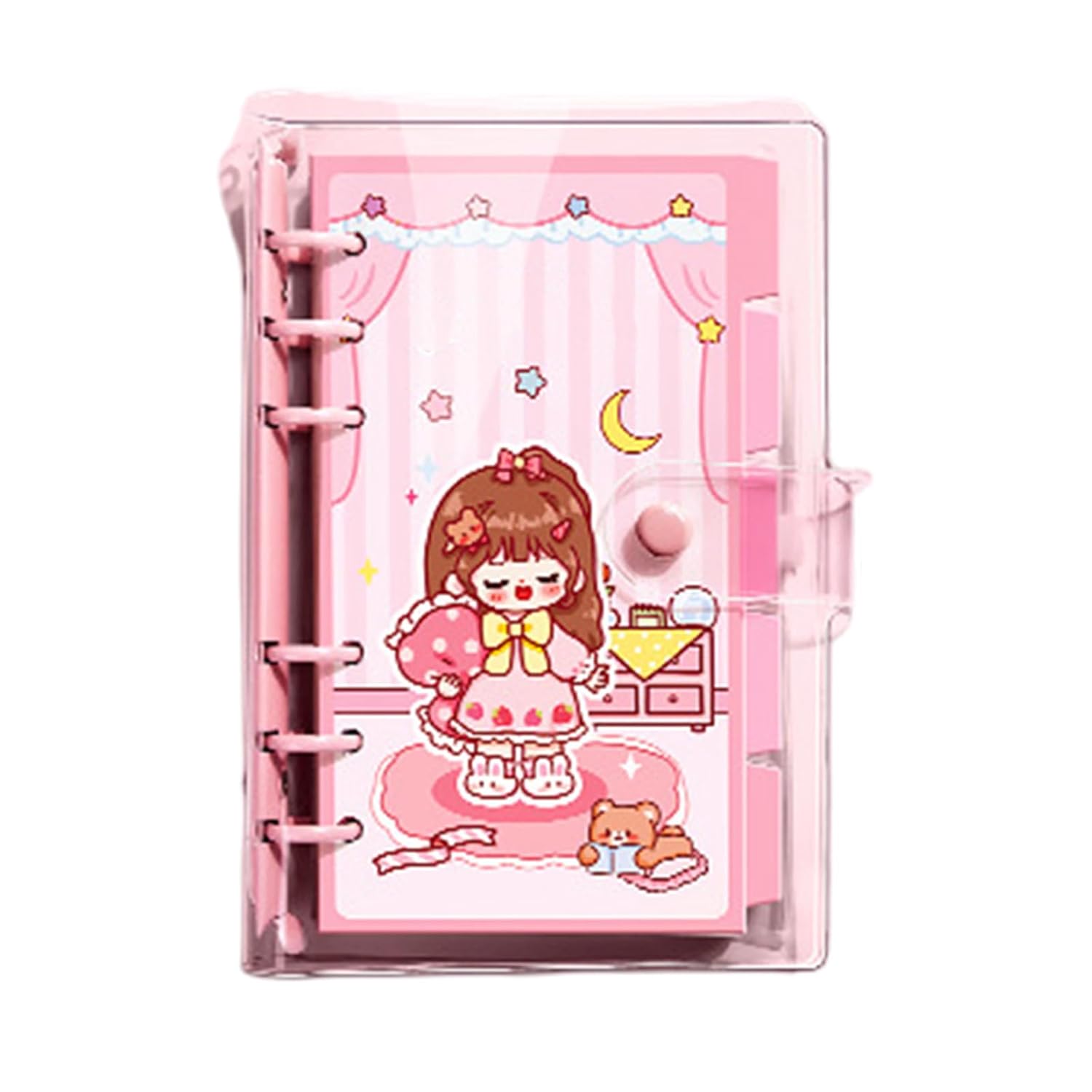 Fenghengyuda A6 Refillable Notebook, 6 Ring Transparent PVC Planner ...