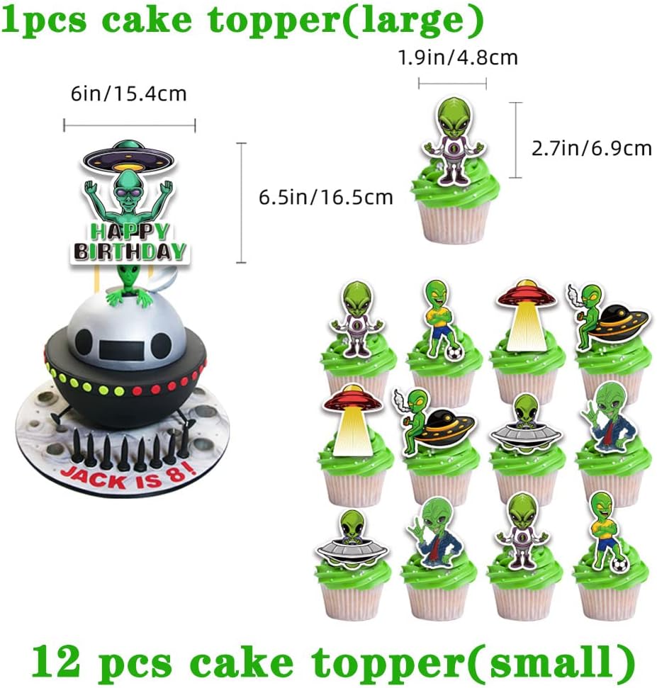 Alien Birthday Party Decorations-30 Pcs Alien Theme Birthday Party ...