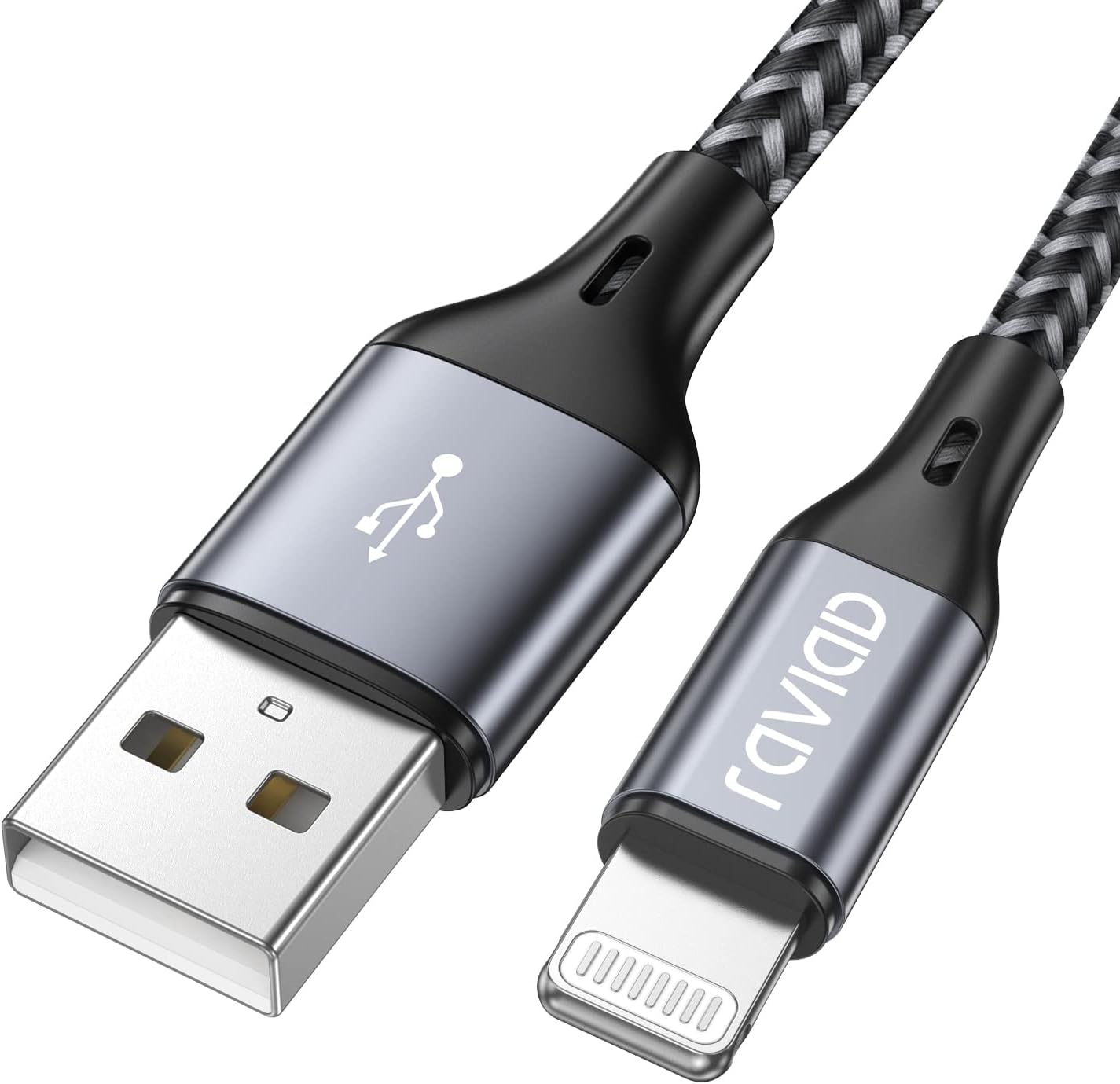 RAVIAD iPhone Charger Cable, [4ft/1.2m, MFi Certified] Lightning Cable ...