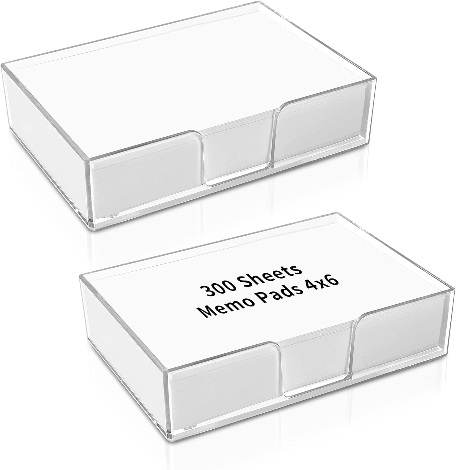 Amazon.com : 600 Sheets 4x6 Memo Holder Desk Notepad Tray Pad Paper Non ...