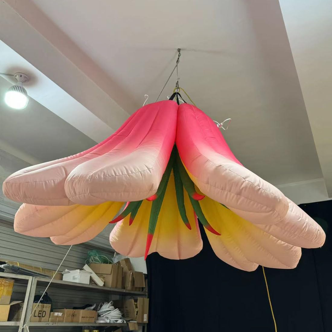 Snapklik.com : LED Pink Inflatable Lily Flower Decor Indoor For Party ...