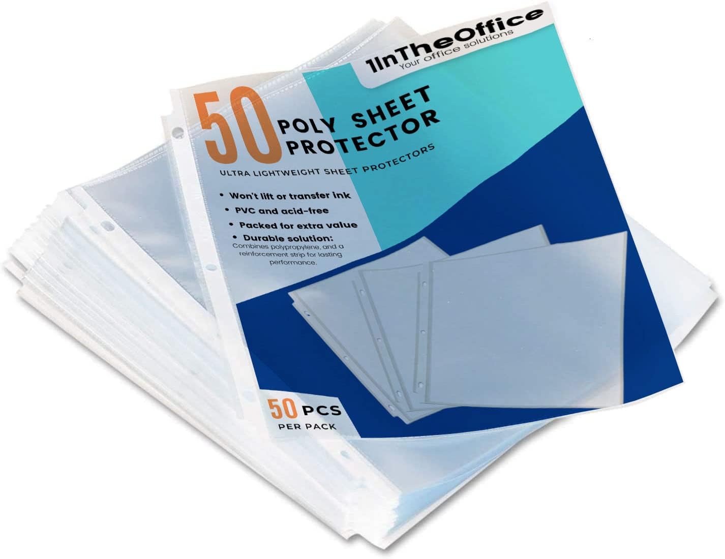 Amazon.com : Arae Office Clear Sheet Protectors 8.5 x 11 inch with ...